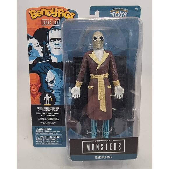 Bendyfigs | Toys | Noble Collection Universal Monsters Invisible Man ...